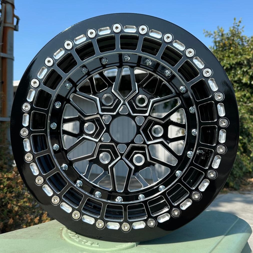 Crusher Fractal Billet UTV Beadlock Wheels Maverick R (6x5.5)